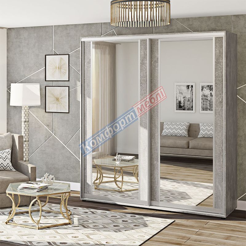 Шкаф-купе 1400 мм "Модель Комфорт 7" 2 х дверный бетон — купить за ...
